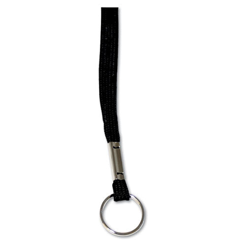 Soft cotton/nylon lanyard features a metal fastener to attach keys ...