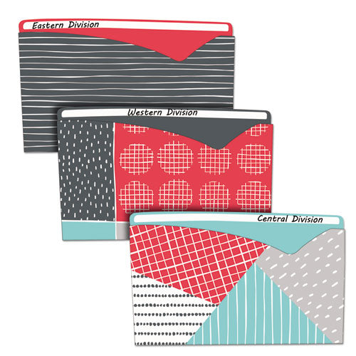 These write-on expanding file jackets feature a design on the front and ...