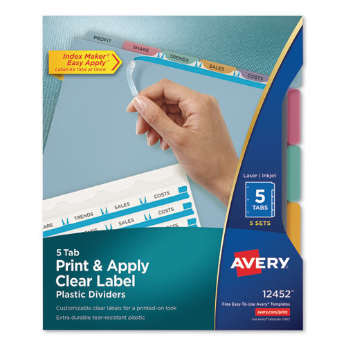 Organize with durable plastic dividers. Clear labels virtually ...