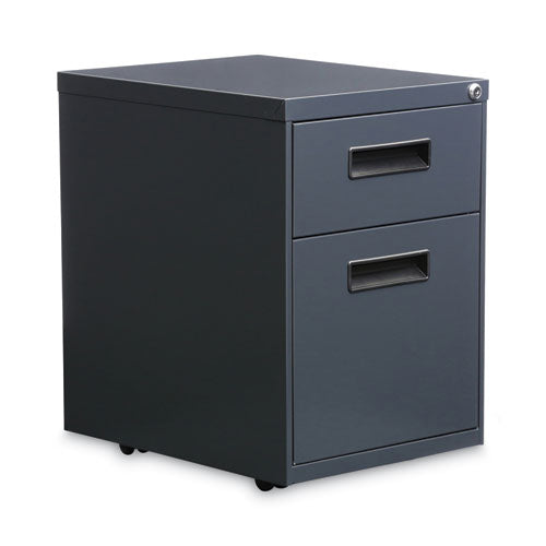 High-sided file cabinet for letter or legal-size filing. Counterweight ...
