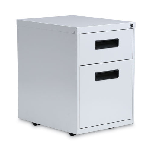 High-sided file cabinet for letter or legal-size filing. Counterweight ...